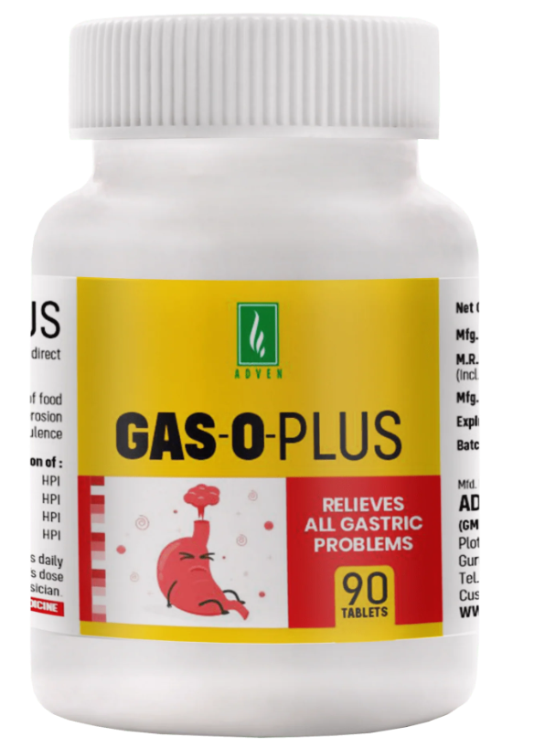 Adven Gas-O-Plus Tablets for Acidity, Gas, Flatulence & Digestive ...